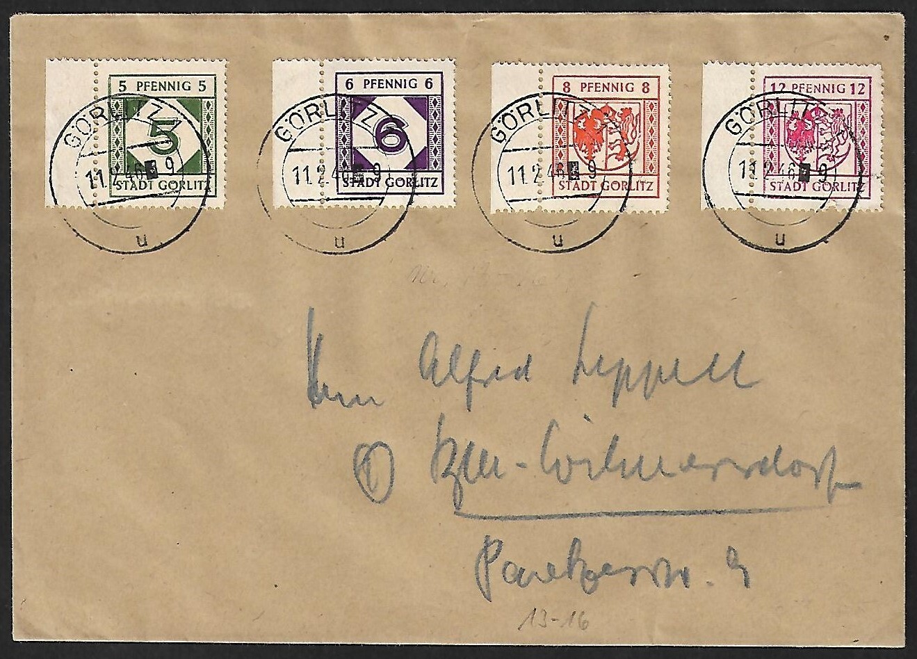 GERMANY GÖRLITZ LOCAL POST MULTIPLE FRANKING ON POST WWII COVER 1946 | eBay