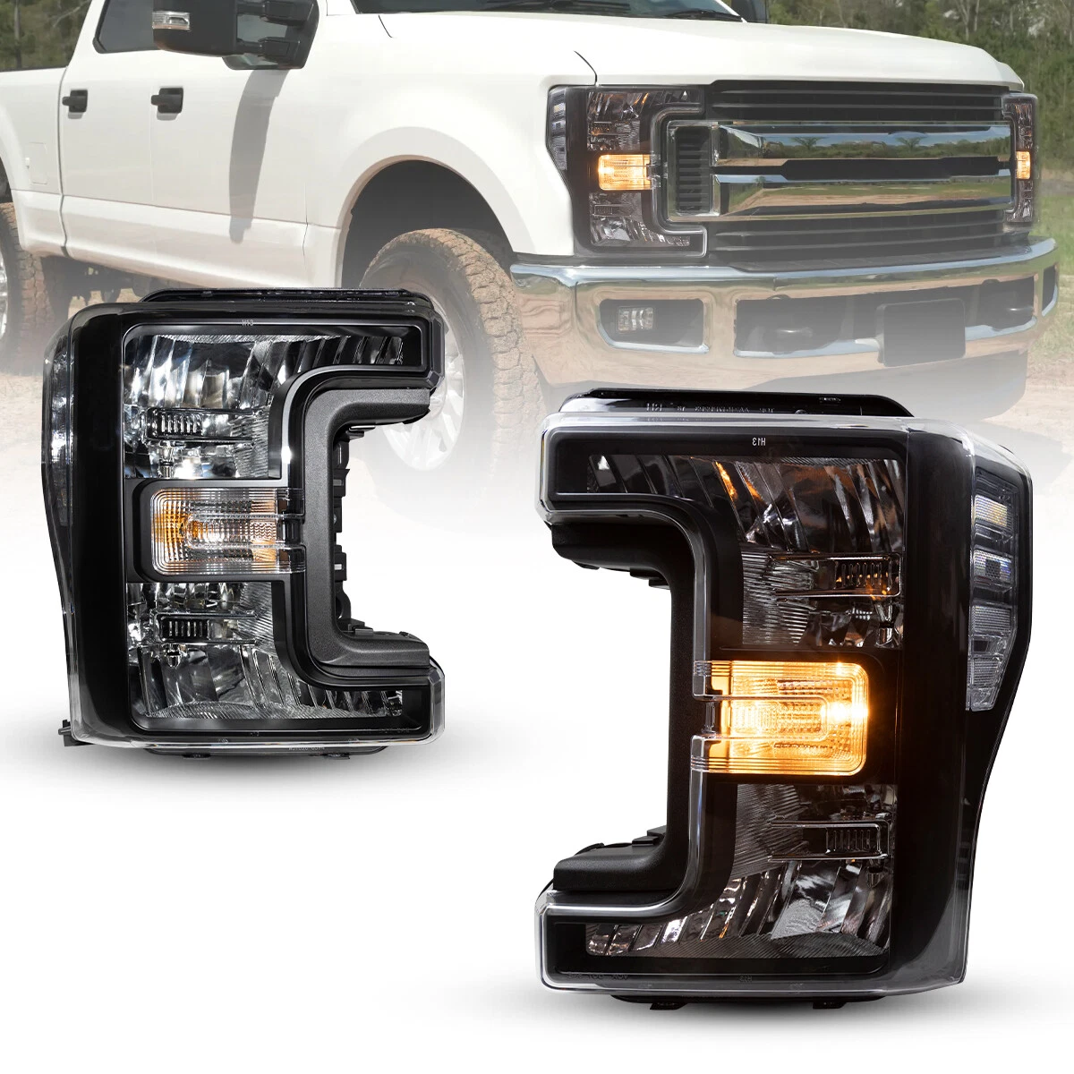 DNA OEM Style Headlights Ford F250 F350 F450 F550 Super, 53% OFF