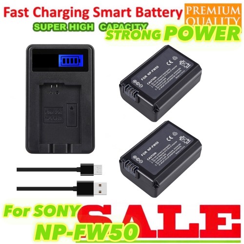 2 Battery / a USB Charger For Sony NEX-3 NEX-3N NEX-5 NEX-5N NEX-5R NEX ...