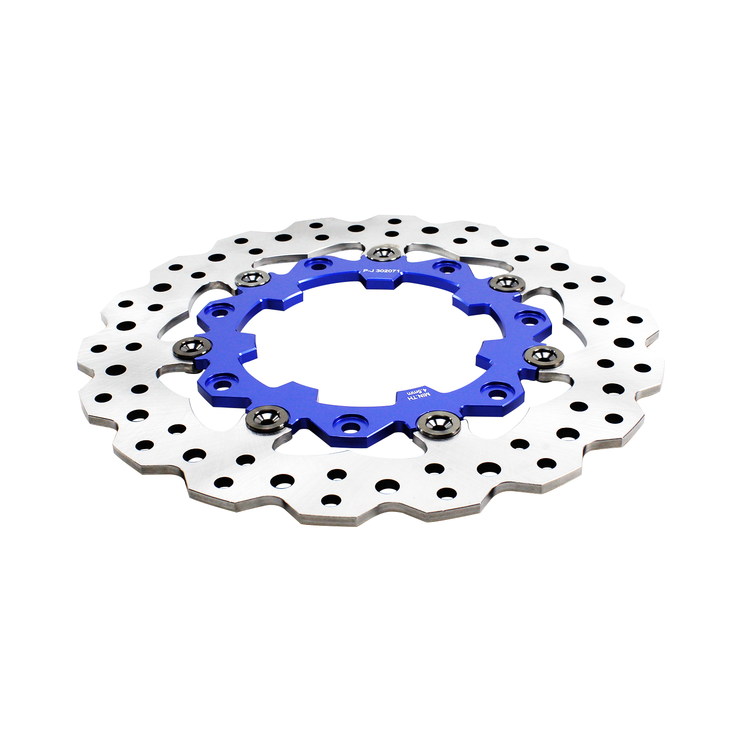 Blue 7 Holes Floating Front Brake Rotor for Harley 09-23 Touring ...