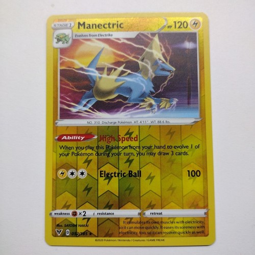 Pokémon TCG Manectric Vivid Voltage 052/185 Reverse Holo Rare NM | eBay