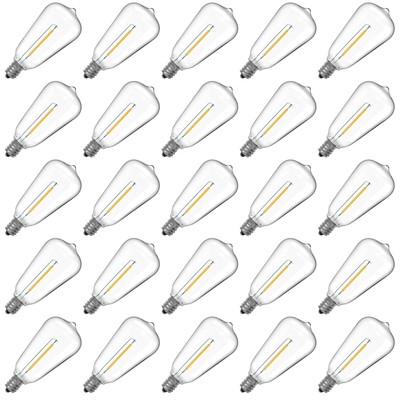 ST38 LED String Light Bulbs, 1.5 Inches Shatterproof LED Replacement ...