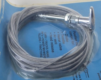 Champ Universal 10ft Push Pull Control Cable Locking T-Handle Positive ...