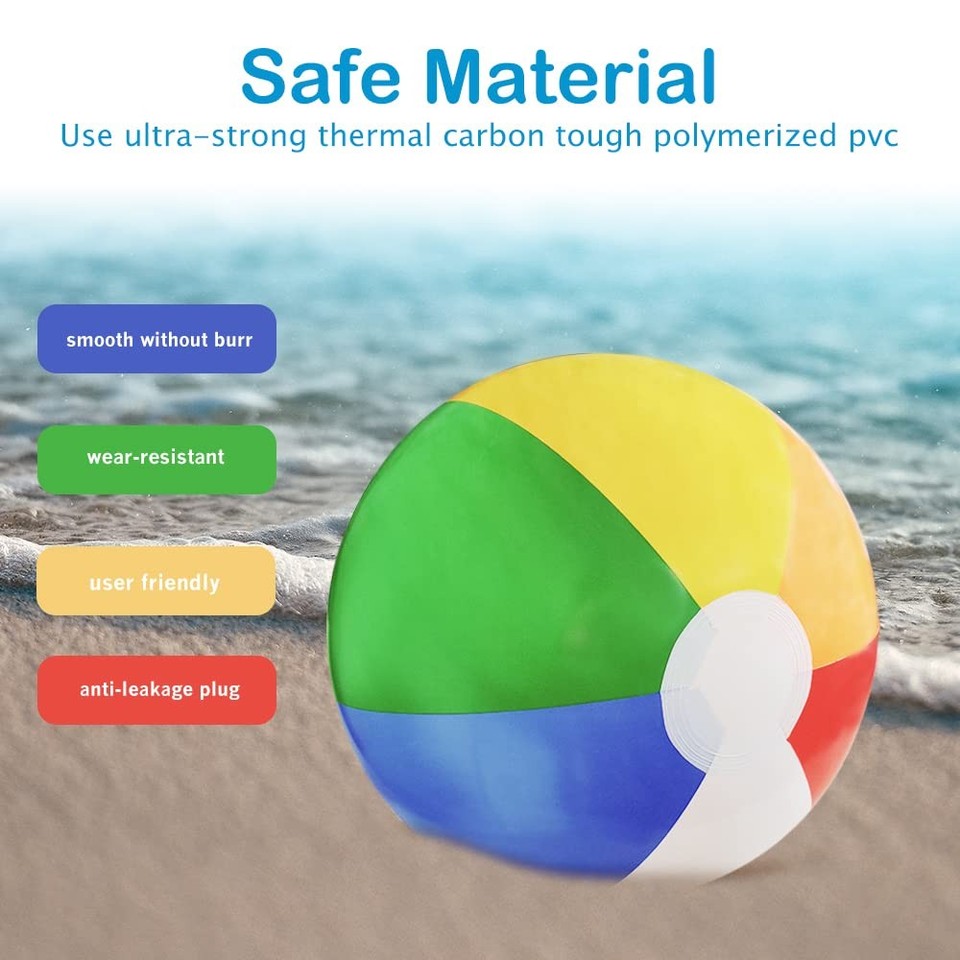 Kids Beach Balls 12" Bulk 30 Pack Inflatable Pool & Beach Toys Hawaiian ...