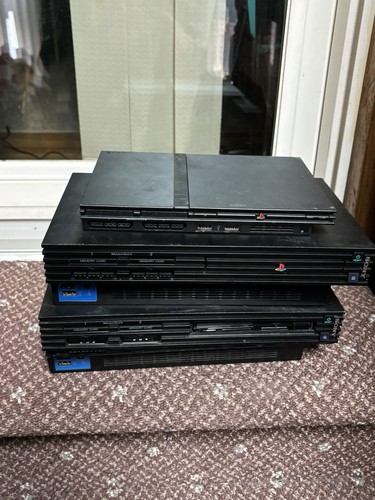 Lot Of 3 Sony PlayStation 2 PS2 Consoles For Parts Or Repair Bad Disc ...