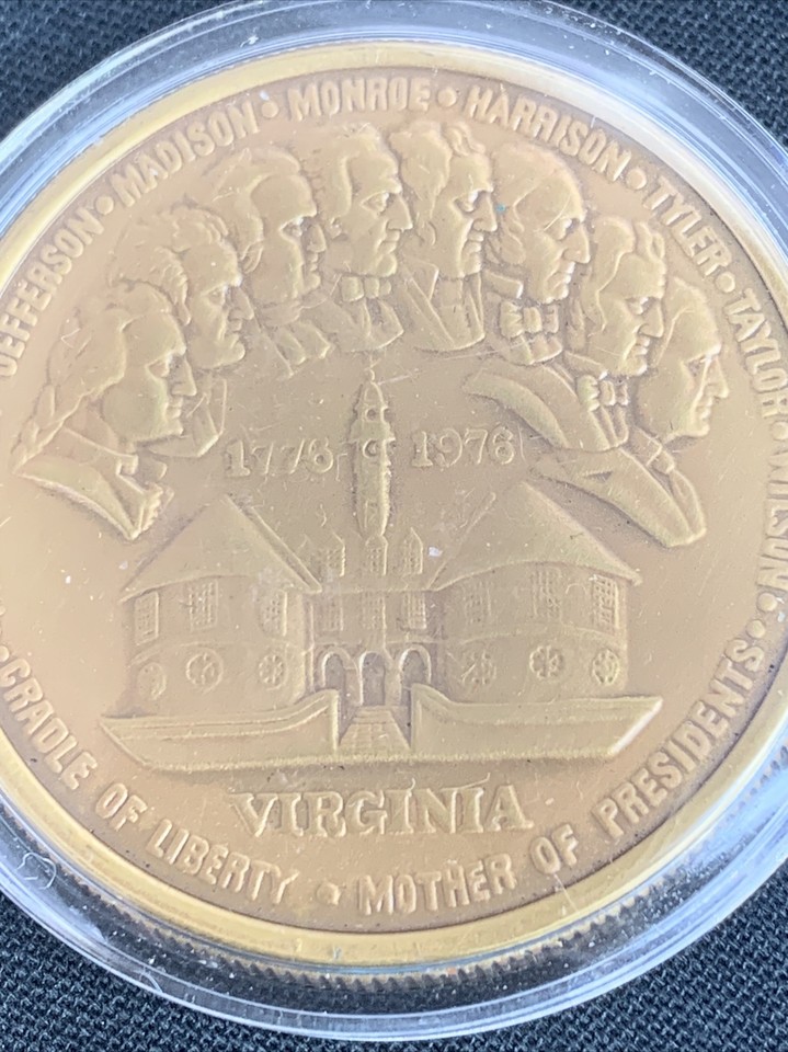 Virginia Coin 1776-1976 Independence Bicentennial Medal Commemorative ...