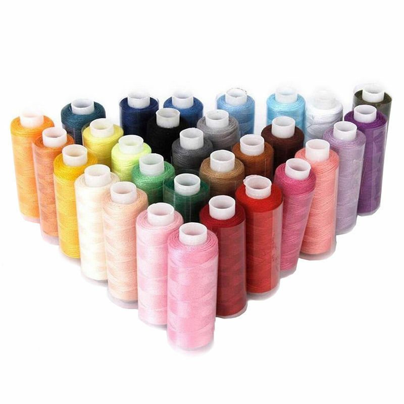 30 Spools Mixed Colors 100% Polyester Sewing Quilting Threads All ...
