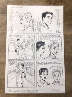 Katy Keene Pin-Up Parade #11 Pg 16 Original Comic Artwork Debby’s Diary B Woggon | eBay