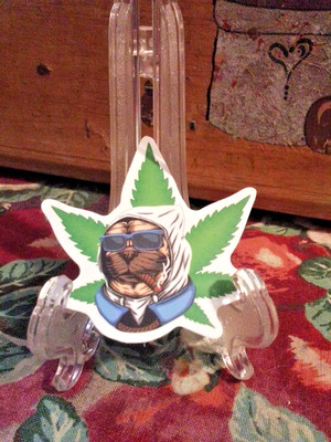 🎸 Laptop 🛹 Cannabi Pot 🚬 Thug Dog Weed Decal Sticker 🆓 Sticker /Good ...