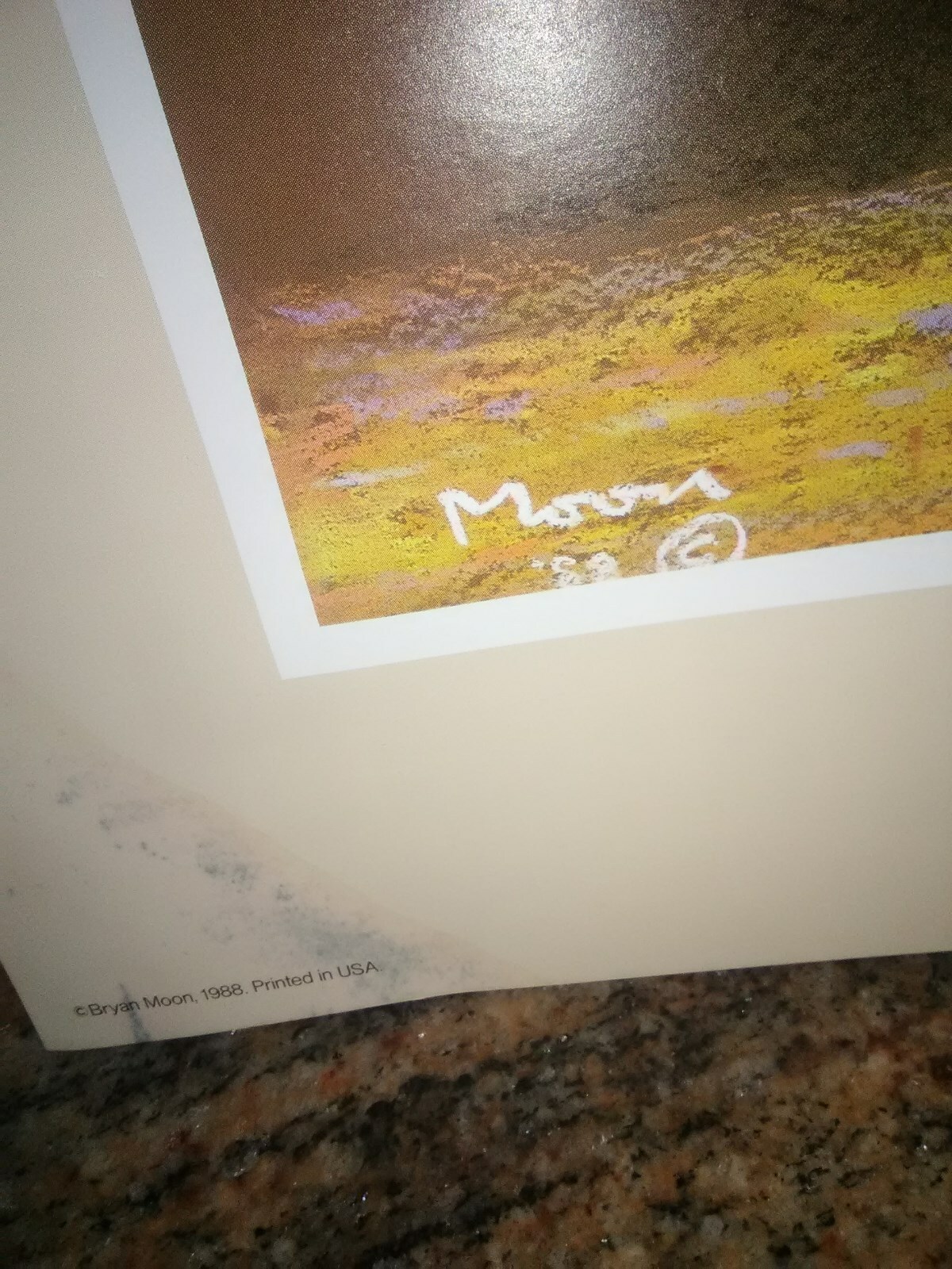 Bryan Moon Signed Art Print Bonnie and Clyde 1988, 22 1/2 x 18 1/2 ...