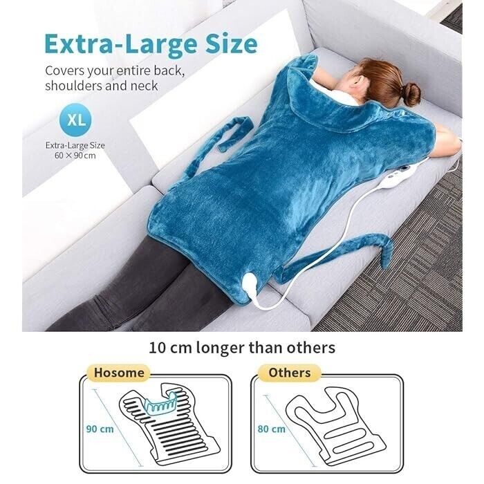 Electric Heating Pad for Neck Shoulder Back Warmer Pain Muscle Relief ...