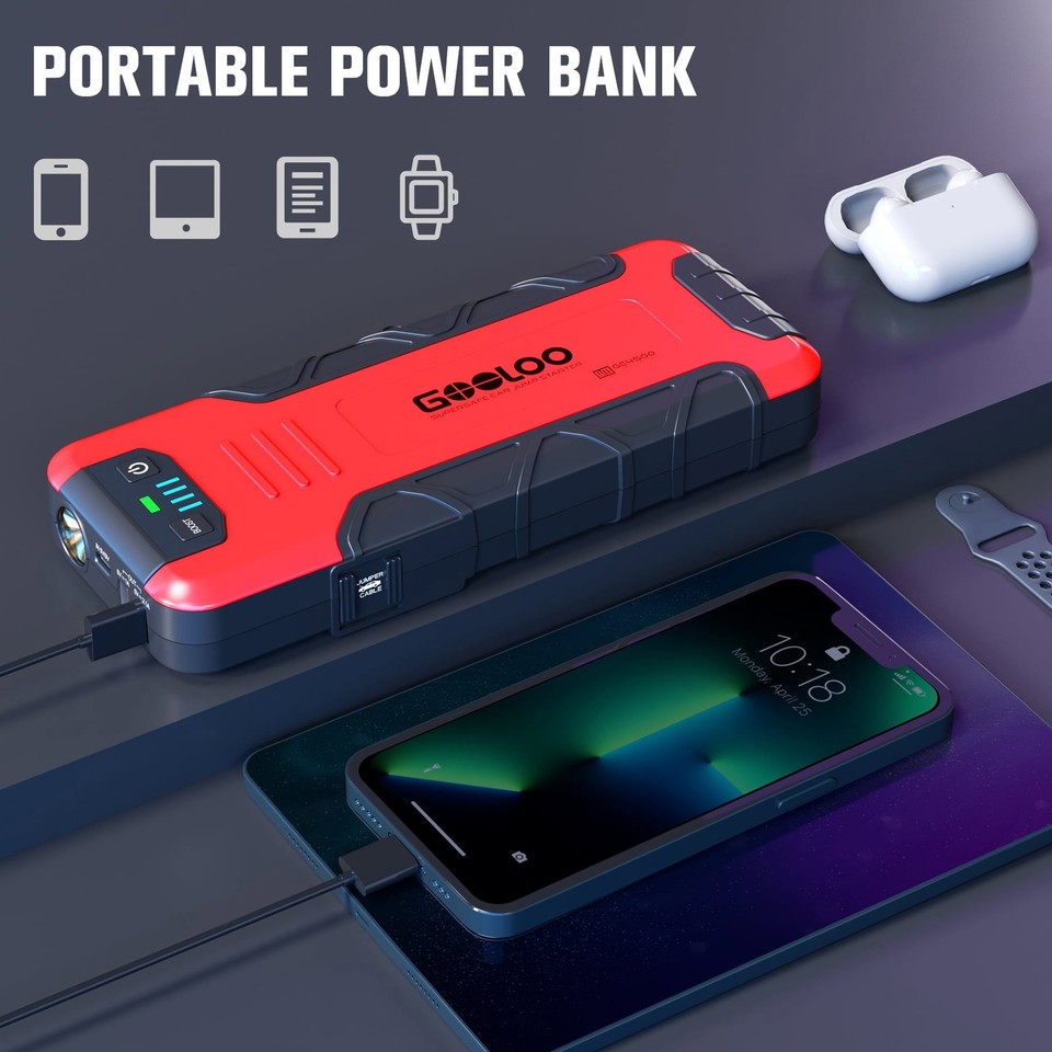GOOLOO 4500A Car Jump Starter 12V Battery Charger Booster Portable ...