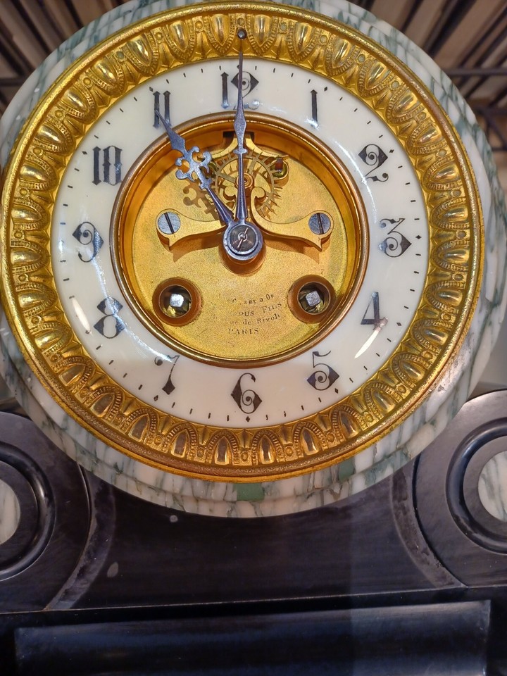 Antique FRENCH Neo-Classical Clock by S Marti: RARE Ellicott Pendulum ...