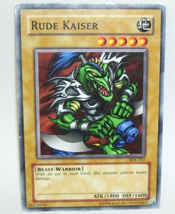 1998 Yugioh Card Rude Kaiser SDK 027 | eBay