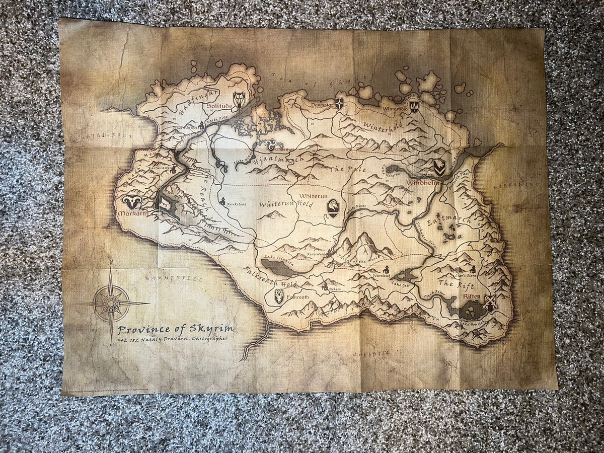 Elder Scrolls Skyrim Map