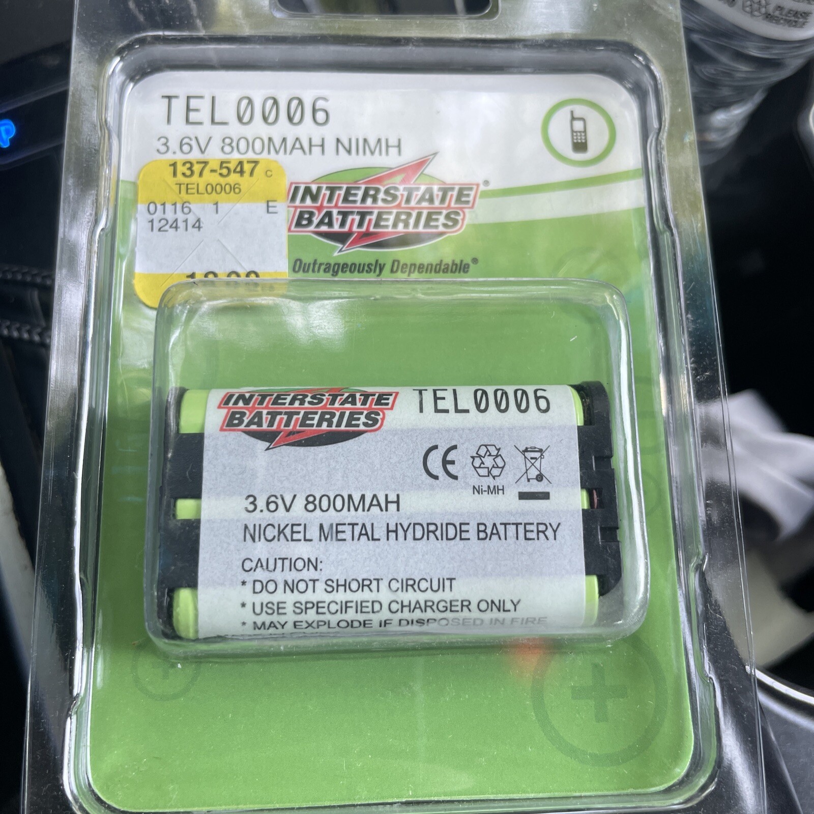 INTERSTATE ALL BATTERY CTR 700Mah Phone Internal Battery for Fits ...