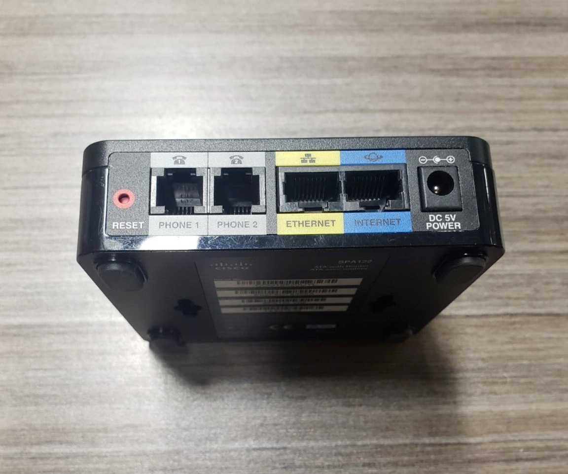 Cisco Small Business SPA122 2 Port VoIP IP SIP Analog Adapter Router ...