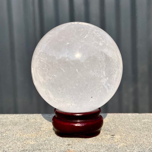 284G Natural clear quartz sphere quartz crystal ball reiki Energy ...