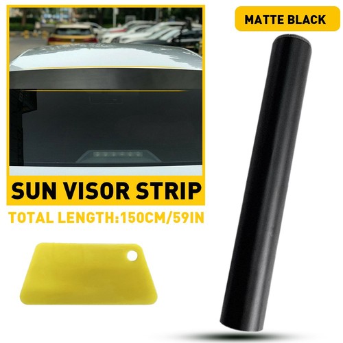 Universal Windshield Banner Matte Vinyl Black Decal Strip Sun matte 10* ...