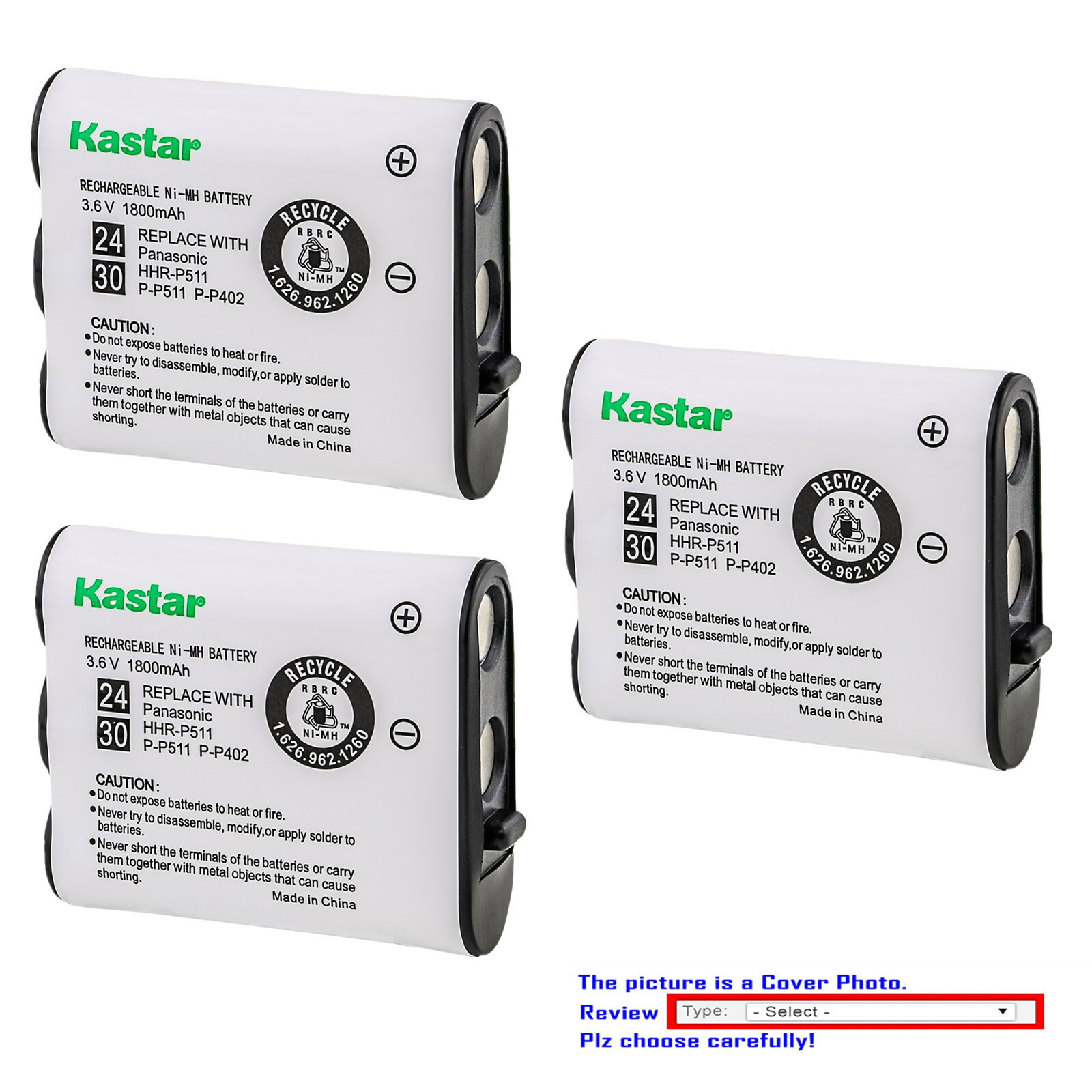Kastar NiMH 3.6V 1800mAh Battery for RADIO SHACK 960-2100 9602100 PP511 ...