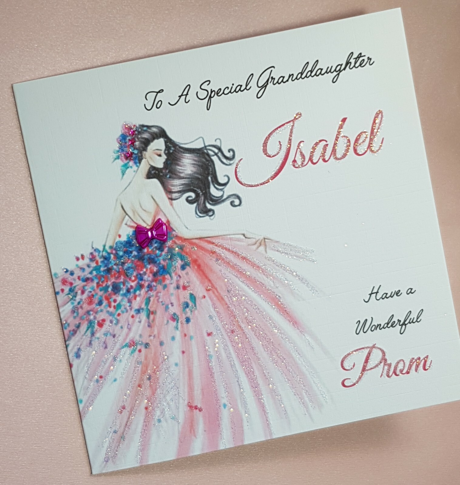 Daughter Prom Card - For my Grandaughter on her Prom - Personalise ...