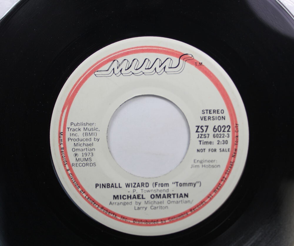 Soul Promo 45 Michael Omartian - Pinball Wizard (From "Tommy ...