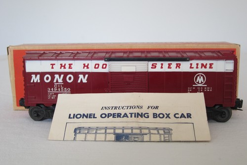 GORGEOUS EXAMPLE OF LIONEL'S 3494-550 MONON OPERATING BOXCAR WITH OB | eBay