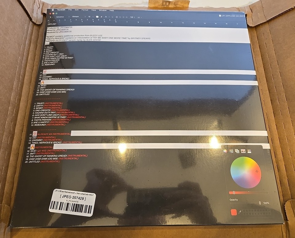 JPEGMafia - LP! Offline Remastered & Instrumentals 4 LP Vinyl Record ...