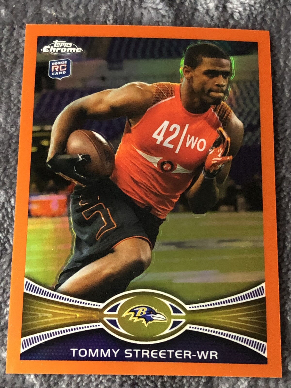 2012 Topps Chrome Orange Refractors Ravens Football Card #81 Tommy ...