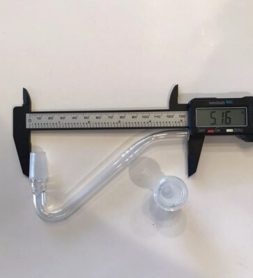J Hook Glass Mouthpiece 14mm With Adapter 19mm Bong Bubbler Water Pipe ...