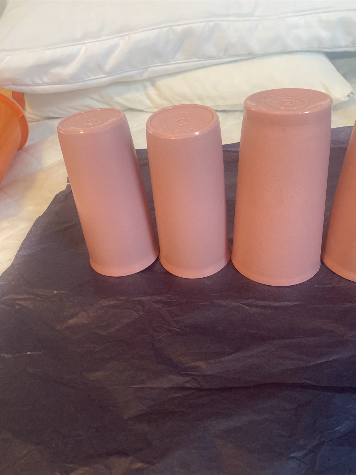 Lot of 5 Vintage Tupperware Drinking Cups 115,116 975 And 262-1 Pitcher ...