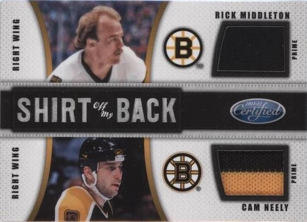2011-12 Panini Certified - Shirt Off My Back Combos Prime #14 Cam Neely ...