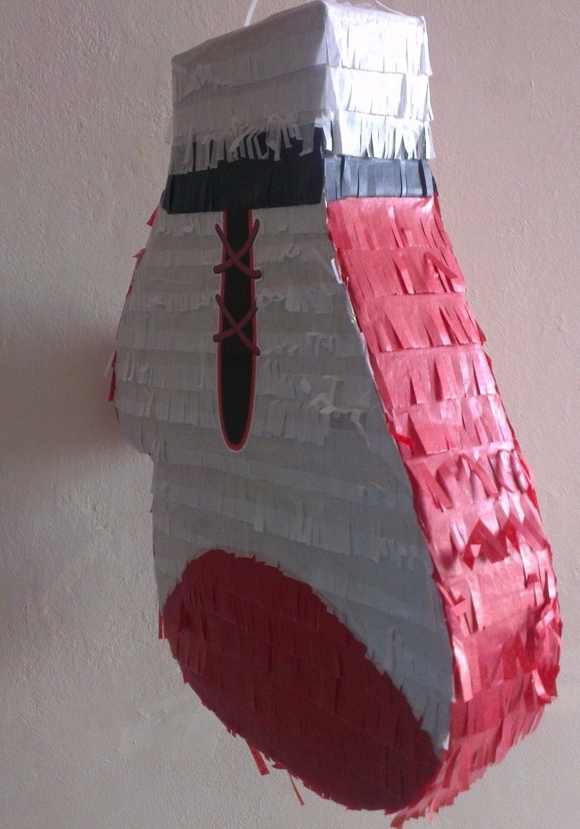 Boxing Glove Piñata Kids Smash Party Fun Bashing Stick Gloves Fight ...