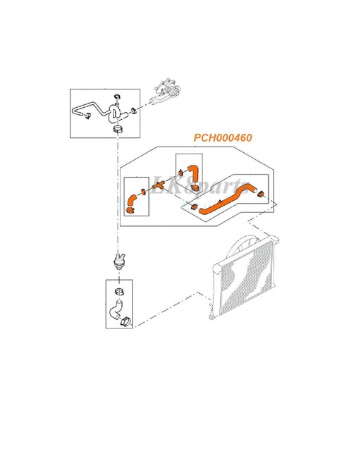 Land Rover Discovery 2 II Radiator Coolant Upper Top Hose PCH000460 for ...