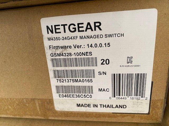 Netgear AV Line M4350-24G4XF Ethernet Switch GSM4328100NES for sale ...