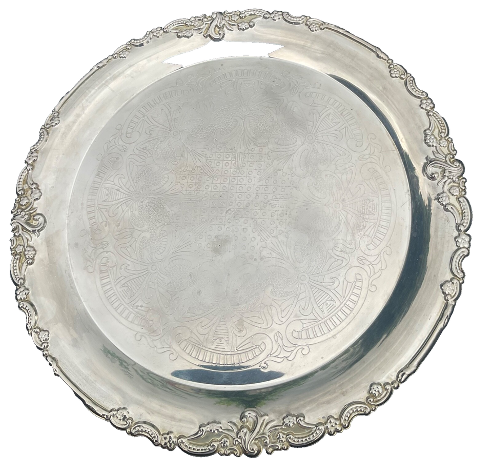 GODINGER SILVER ART CO. LTD. Silver Plated ROUND Serving Party Tray ...