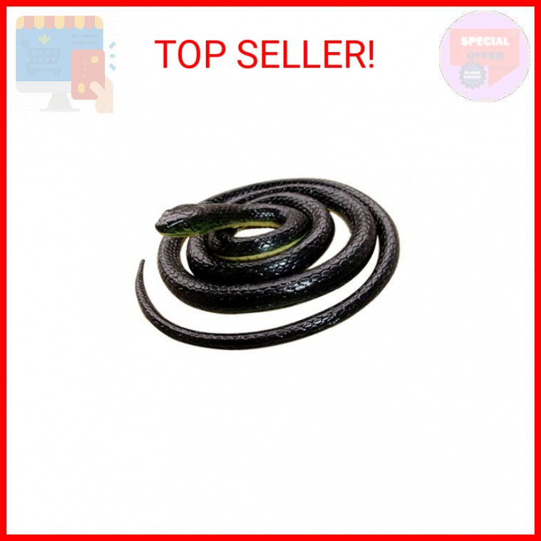 Realistic Rubber Black Snake 52 Inch Long Scare Toy | eBay