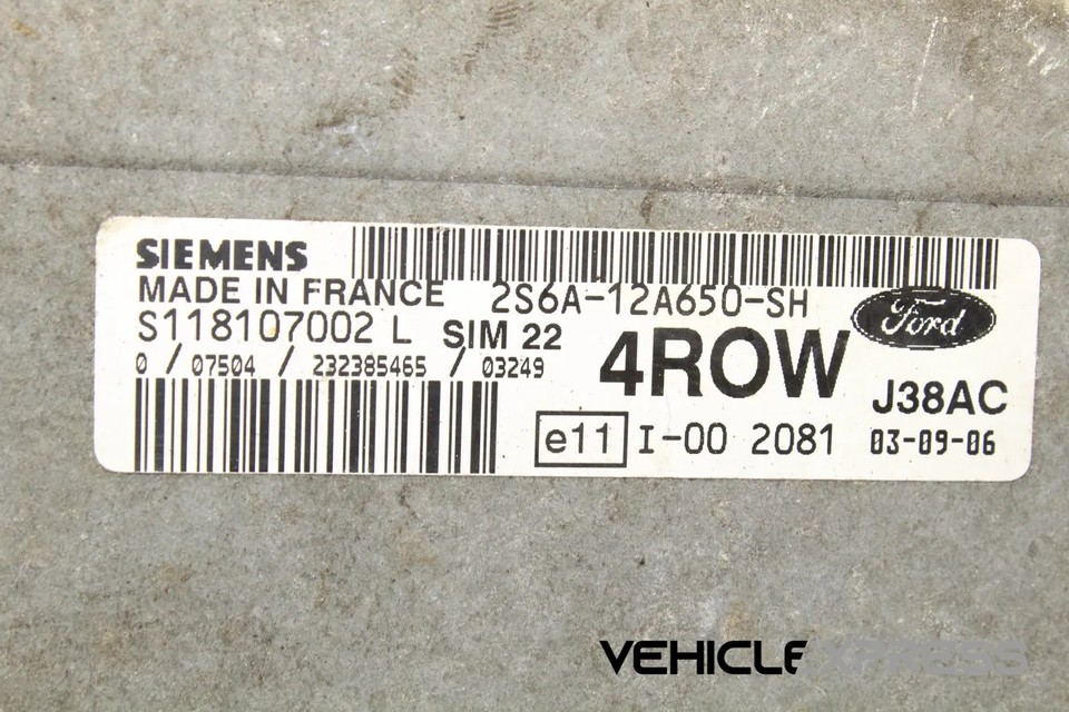 FORD FOCUS DAW, DBW Engine Control Unit 2S6A-12A650-SH 2004 12065724 ...