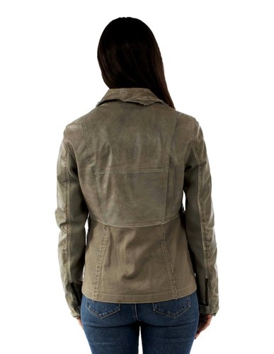 Scully Western Jacket Womens Canvas Leather Zip Front F0_L1169 | eBay
