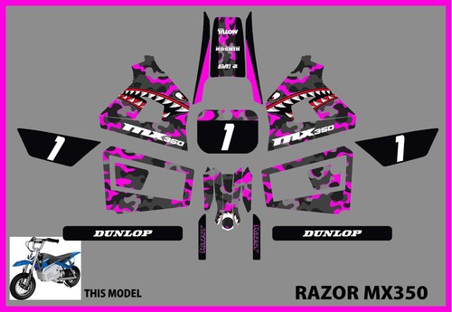 Razor MX350 NEW MODEL graphics kit decals THICK AND HIGH GLOSS | eBay