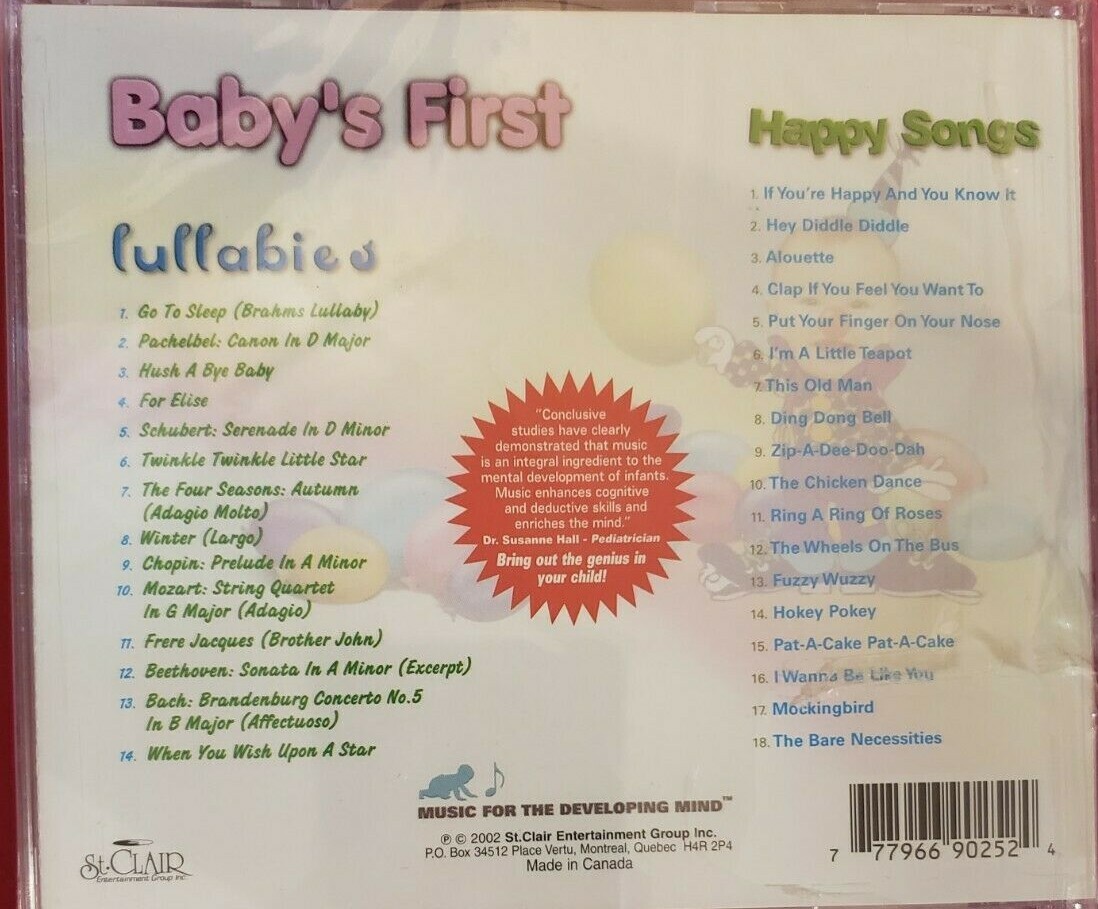 Baby S First Lullabies & Happy Songs CD for sale online | eBay