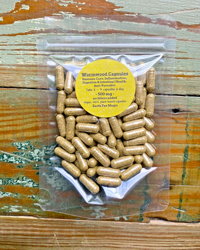 Wormwood Capsules, 500mg, Immune Care, Digestive, Parasite Detox, 50 ...