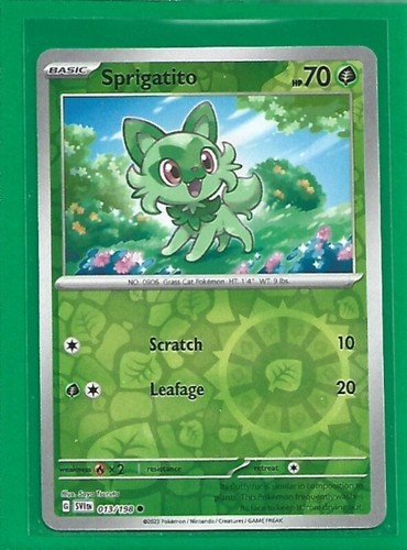 Pokémon TCG Scarlet & Violet Sprigatito #13/198 Reverse Holo Common | eBay