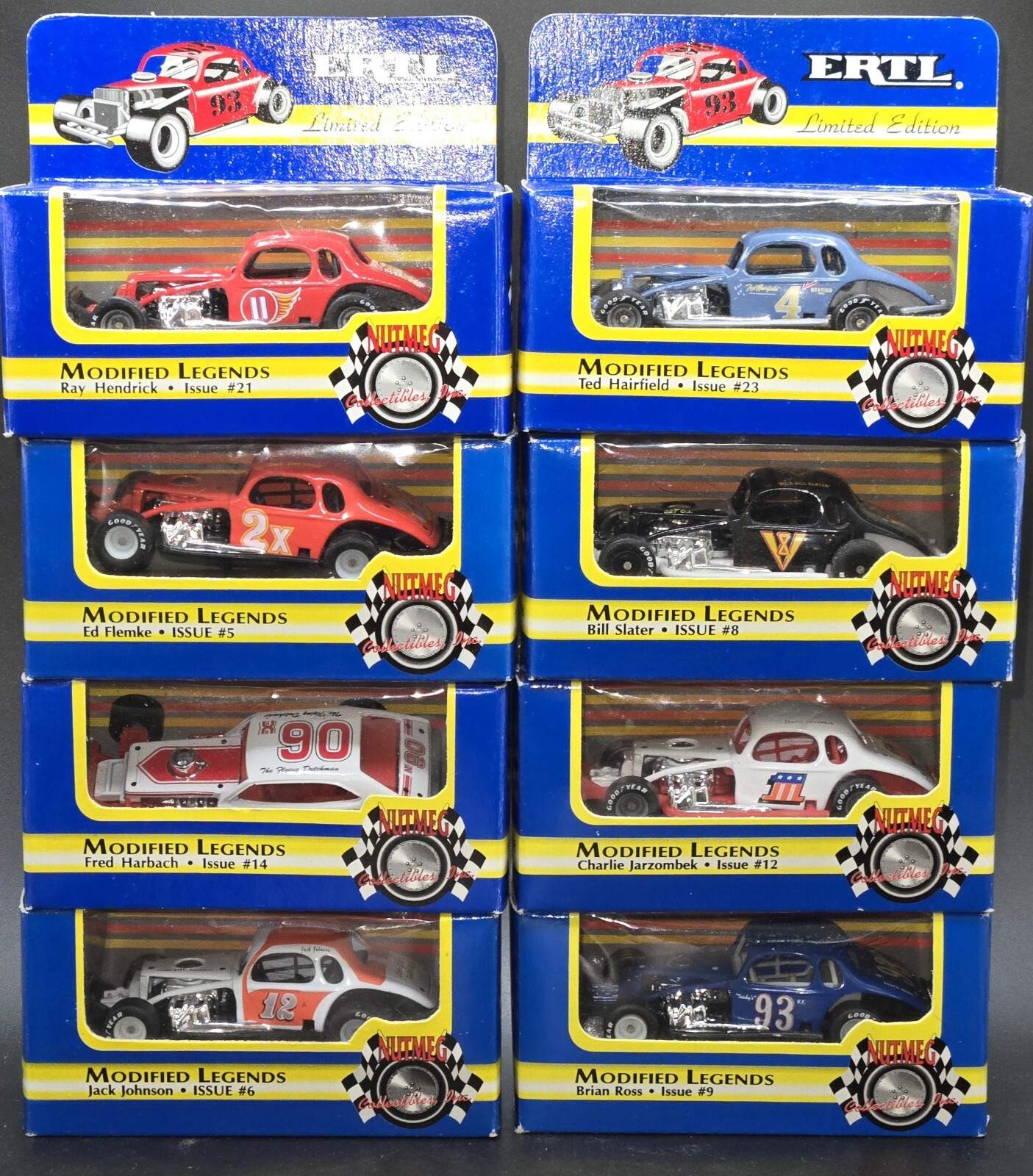 LOT OF 8 ERTL NUTMEG MODIFIED LEGENDS 1/64 DIECAST RACE CARS | eBay