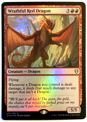 MTG Wrathful Red Dragon *FOIL* Commander Legends Baldur's Gate 207/361 ...