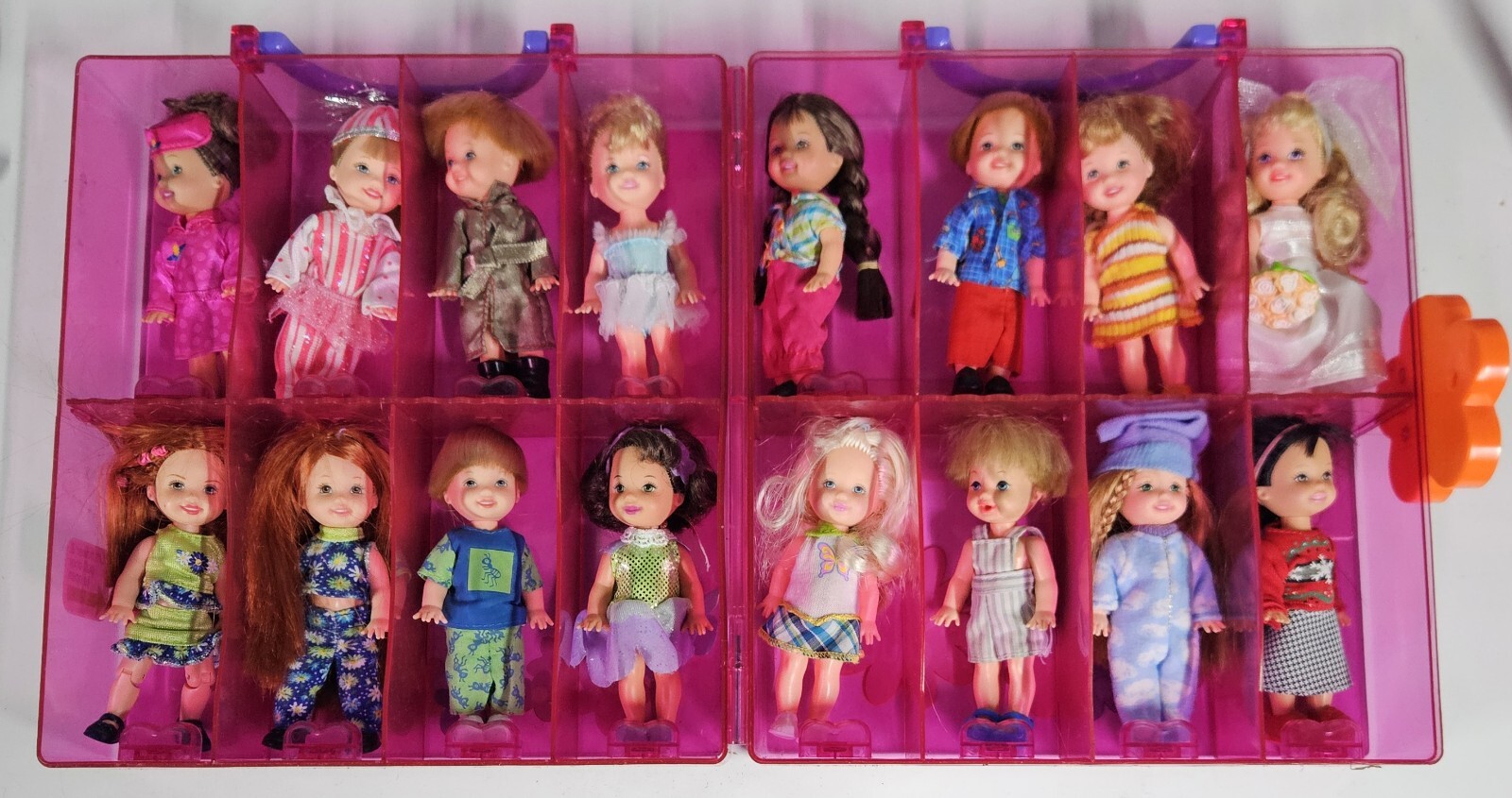 Mattel Barbie Kelly & Friends Dolls With Pink Carrying Case Lot of 18 ...