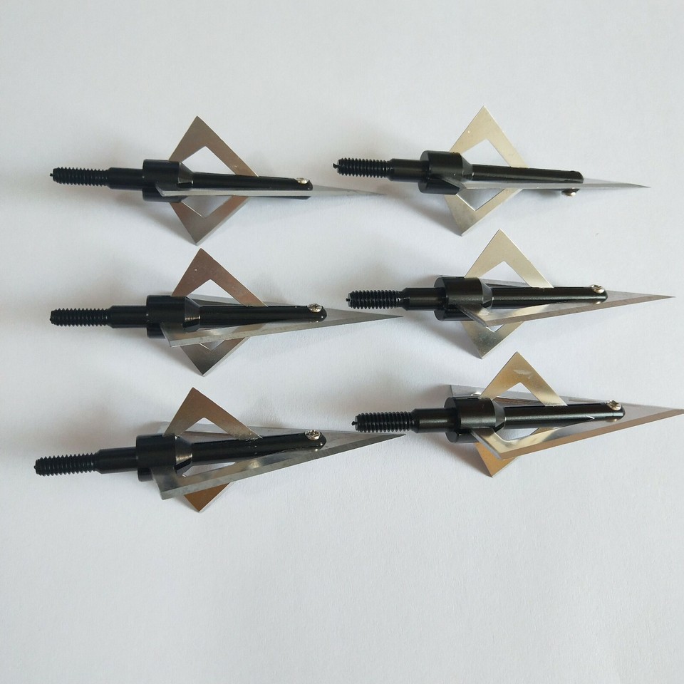 12PCS Archery Sharp Arrowheads 125 Grain Compound Bow Crossbow ...