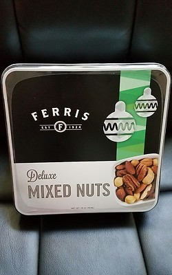 Ferris Company 1 lb. Tin Cashews Almonds Brazils Pecans Filberts Nut ...