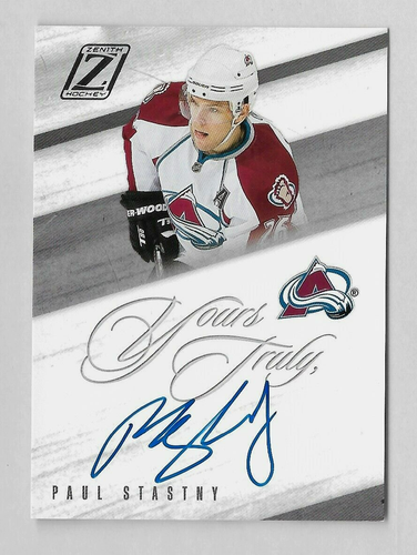 PAUL STASTNY 2011 ZENITH YOURS TRULY ON CARD AUTOGRAPH CARD #PS ...
