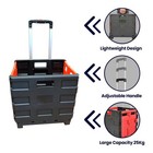 Car Boot Trolley Foldable Shopping Cart Handle Wheel Camping Caddy 25KG ...